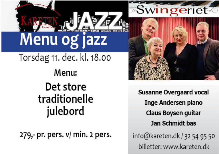 11.12.2025 – JAZZ – Swingeriet m/ Inge andersen og Susanne Overgaard - Kareten